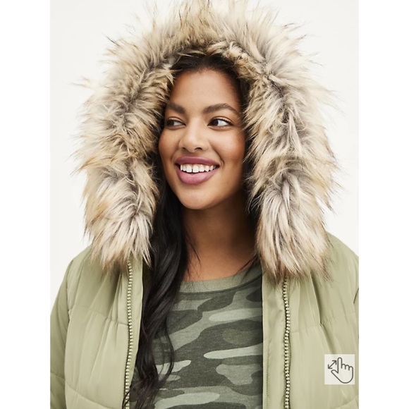 torrid | Jackets & Coats | Nwt Torrid Fit Flare Puffer Jacket Twill ...